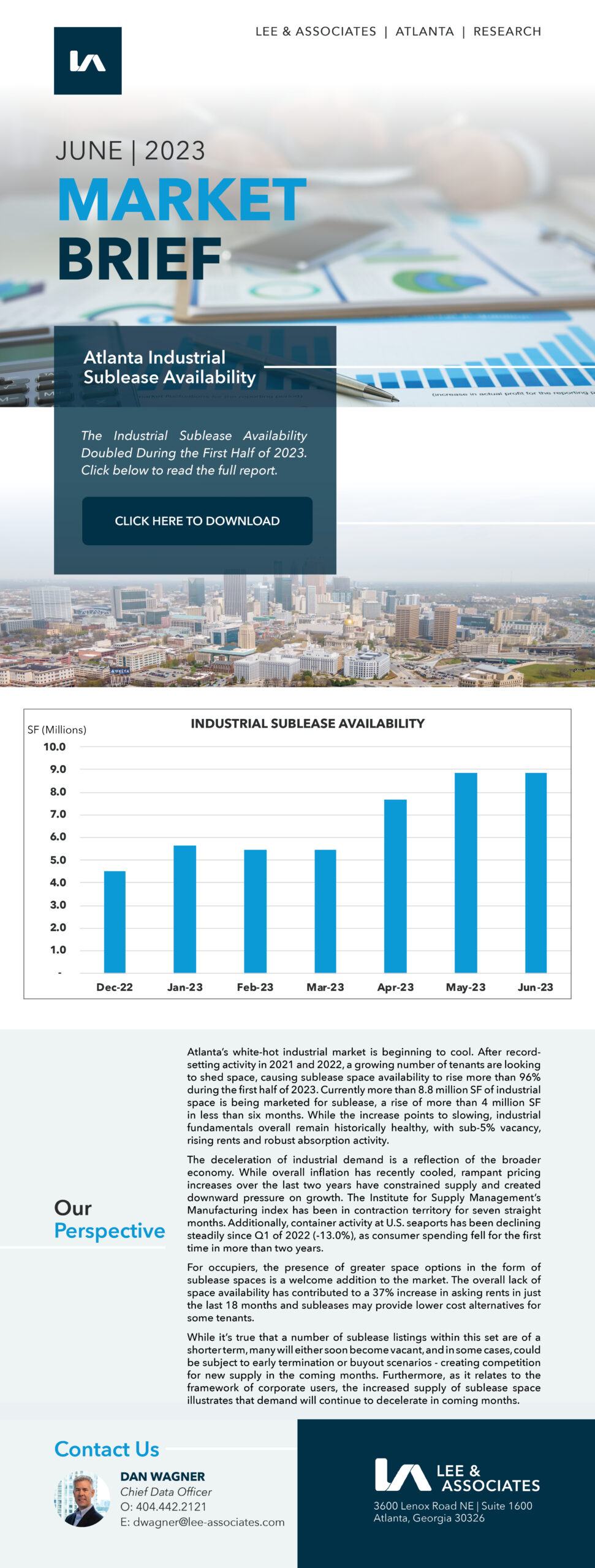 MARKET BRIEF: Industrial Sublease Availability Doubled During the First Half of 2023 - Atlanta