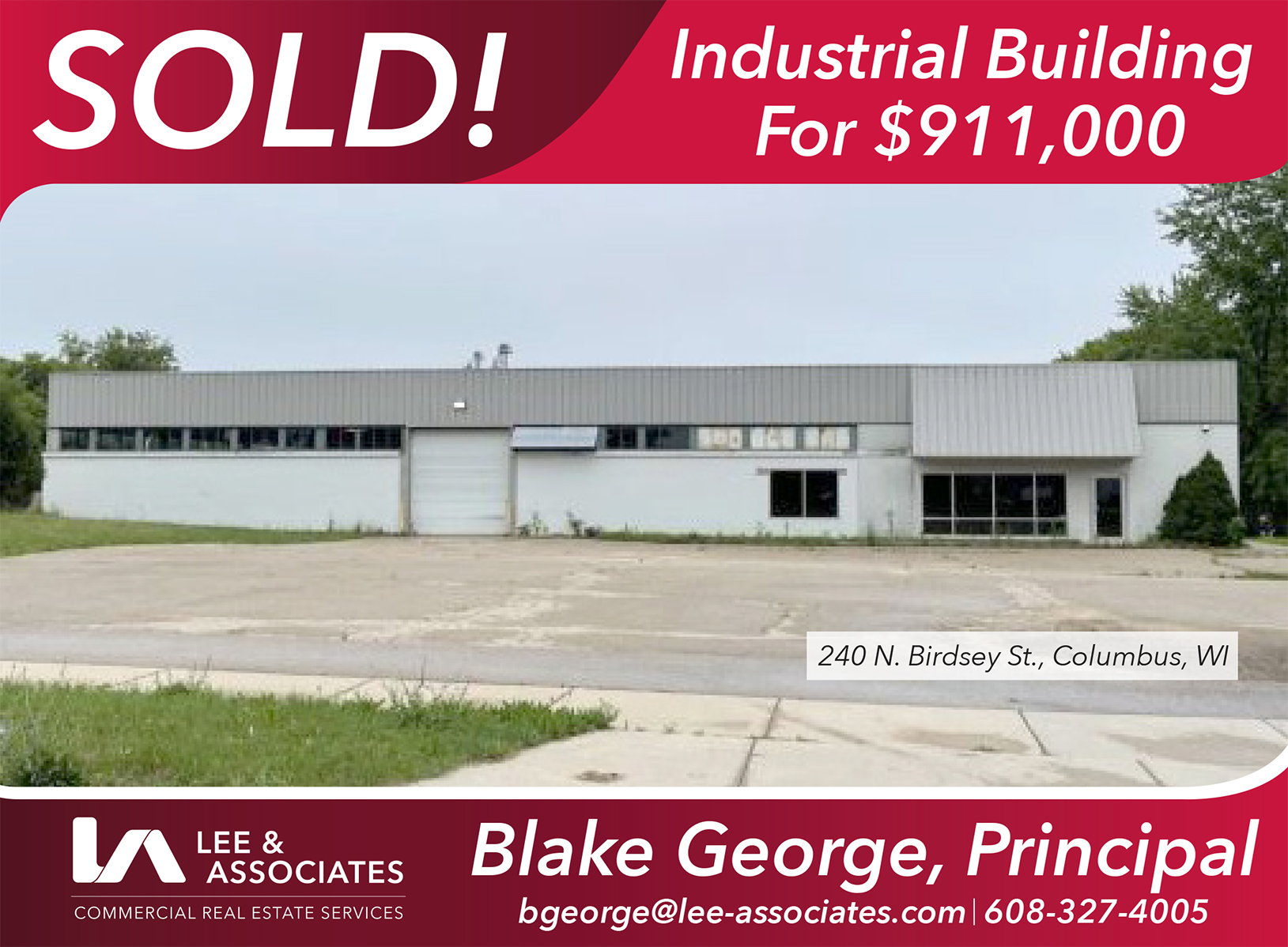 SOLD! 28,000 SQ. FT. INDUSTRIAL BUILDING - Madison | Lee & Associates