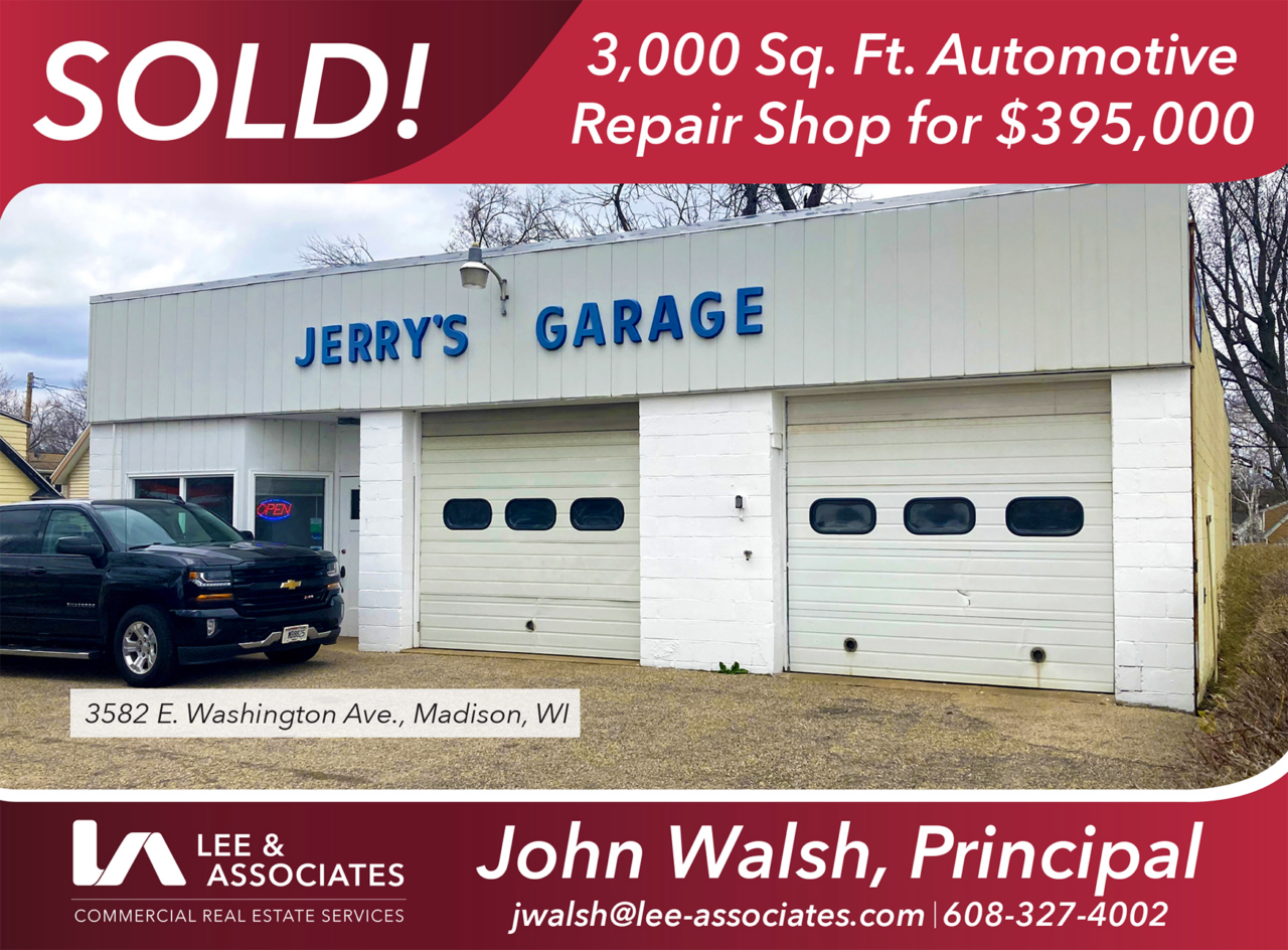 SOLD! 3,000 Sq. Ft. Automotive Repair Shop for $395,000 - Madison | Lee ...
