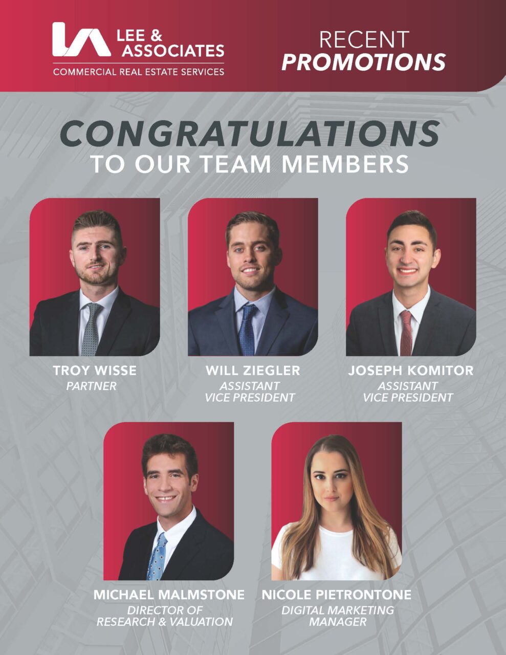 Lee & Associates New Jersey Recent Promotions - New Jersey, Lee ...