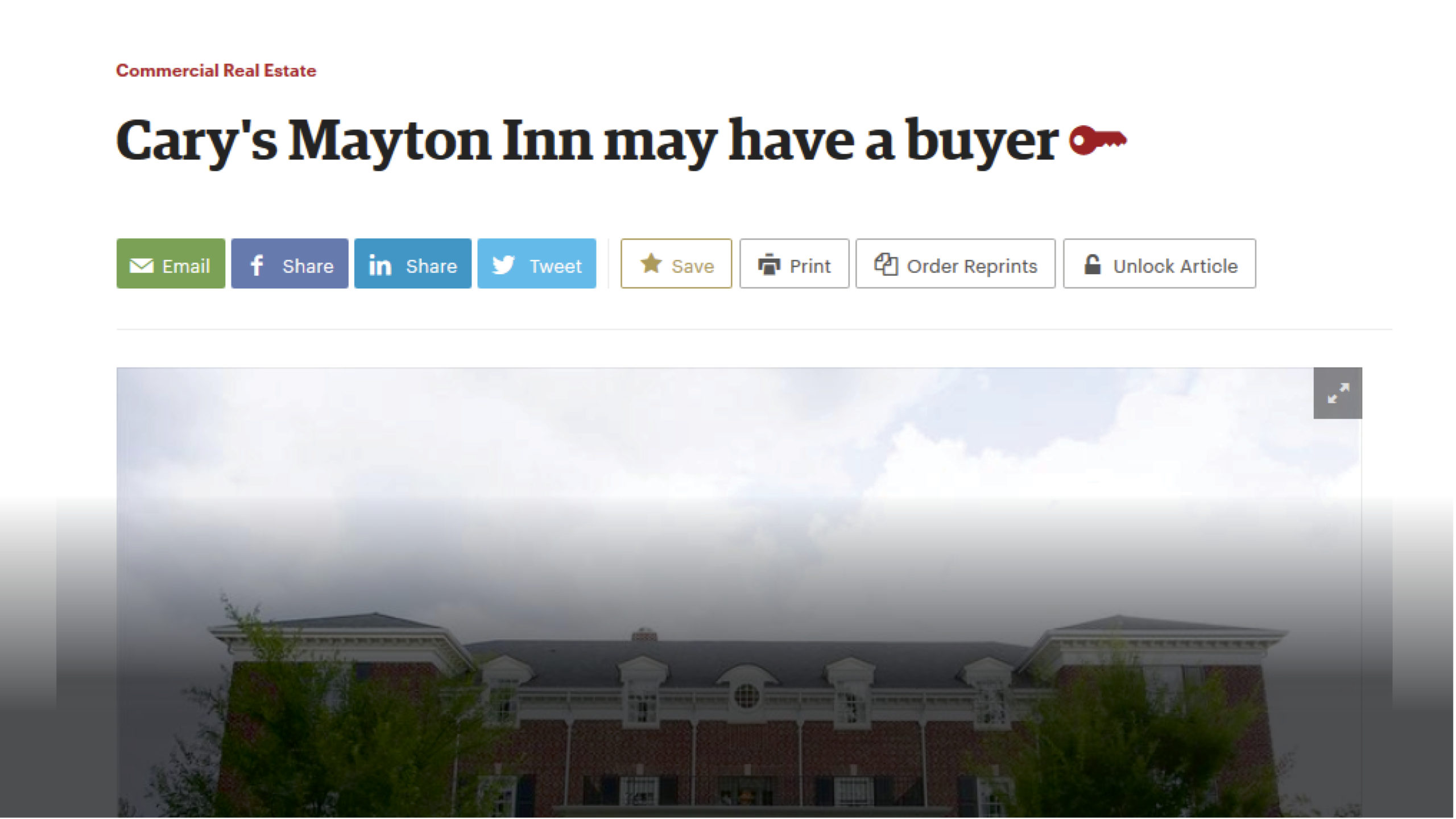 Cary's Mayton Inn may have a buyer - Lee & Associates | Raleigh Durham