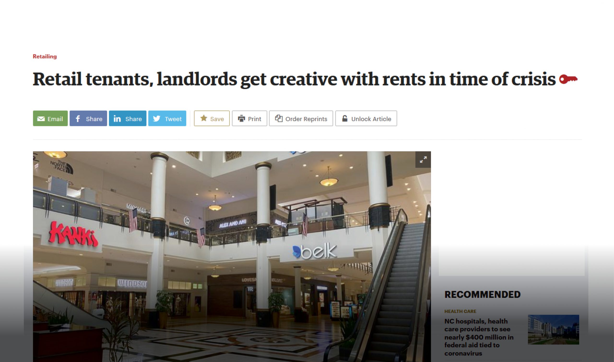 Retail tenants, landlords get creative with rents in time of crisis ...